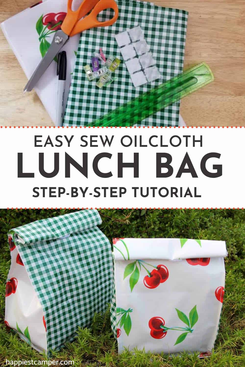 Oilcloth Lunch Bag Tutorial