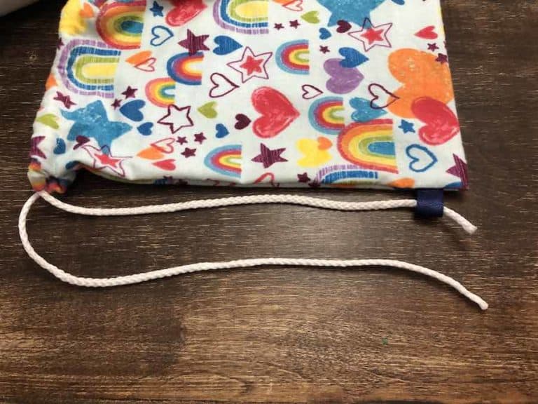 DIY Drawstring Backpack with Pocket
