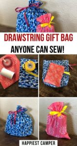Easy Sew Drawstring Fabric Gift Bag