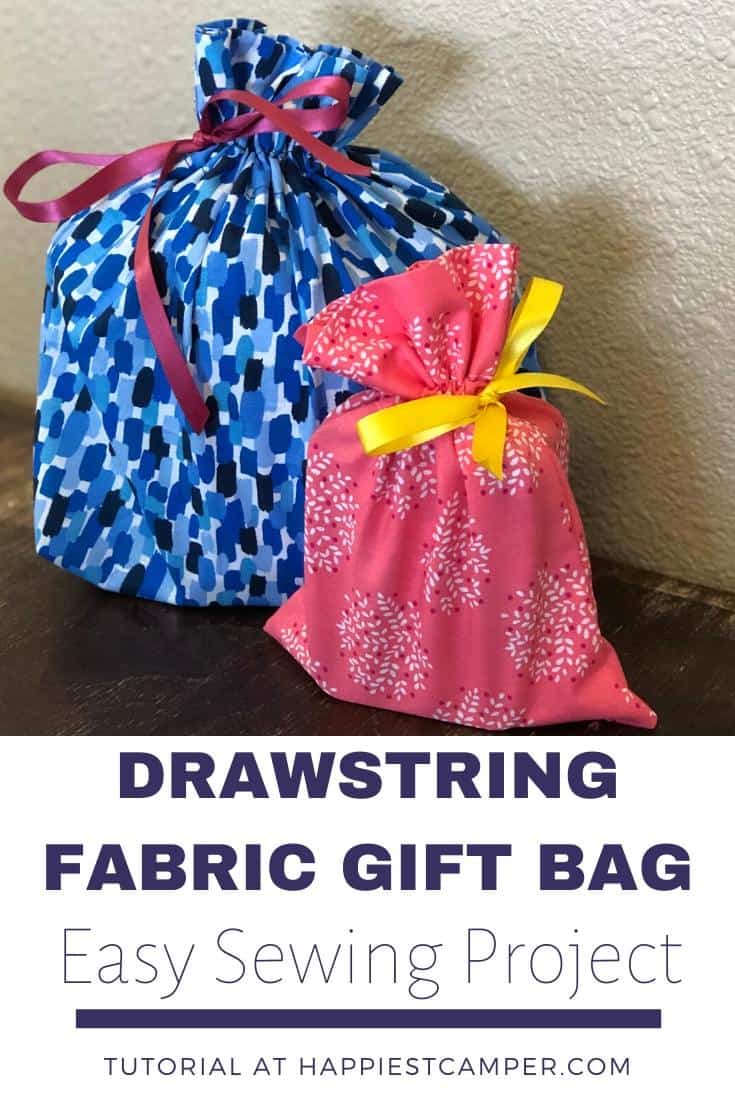Easy Sew Drawstring Fabric Gift Bag