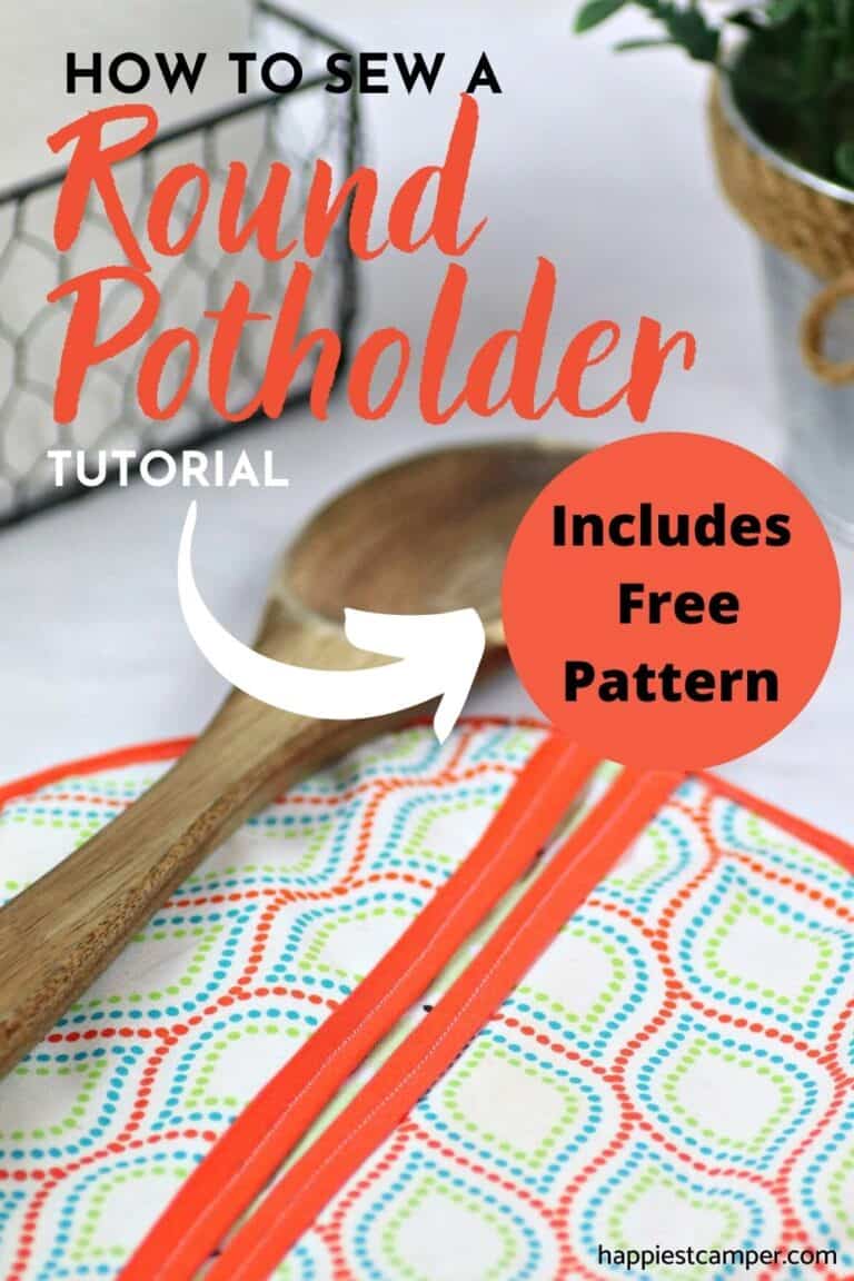 How to Sew a Round Potholder with Free Pattern