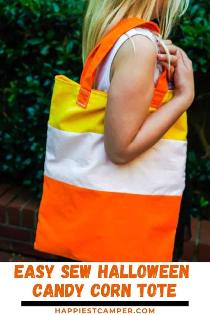 Easy Sew Halloween Candy Corn Tote