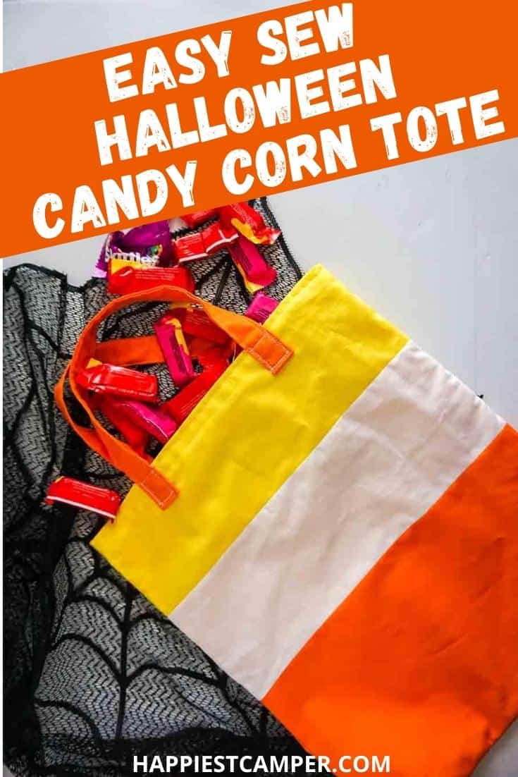 Easy Sew Halloween Candy Corn Tote