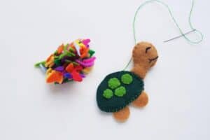 Easy Felt Turtle Baby Toy With Free Pattern