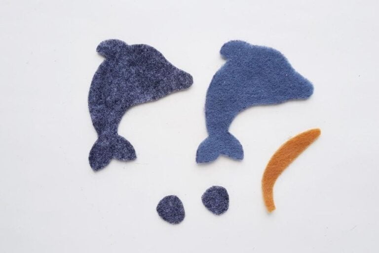 DIY Felt Dolphin With Free Template