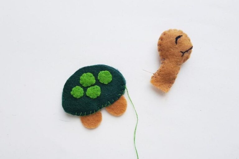Easy Felt Turtle Baby Toy With Free Pattern