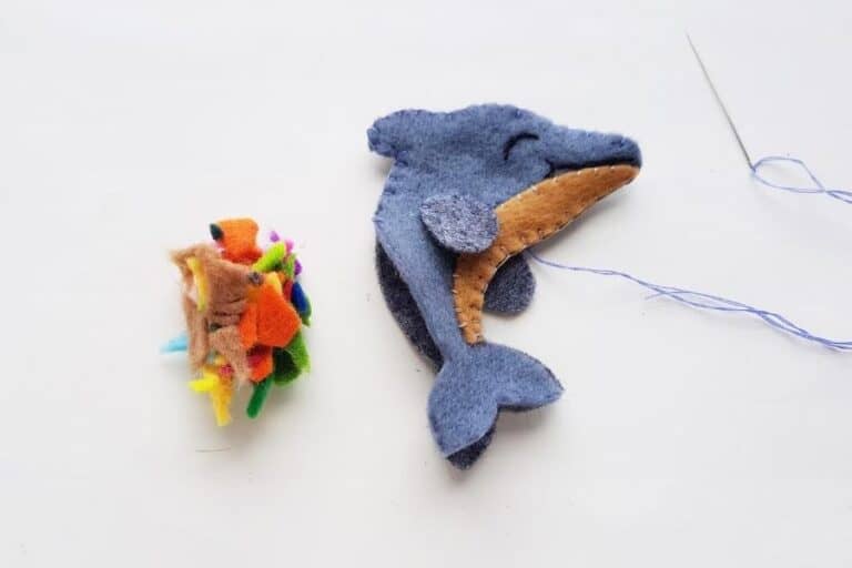 DIY Felt Dolphin With Free Template