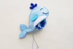 How To Make A Felt Whale with Free Pattern