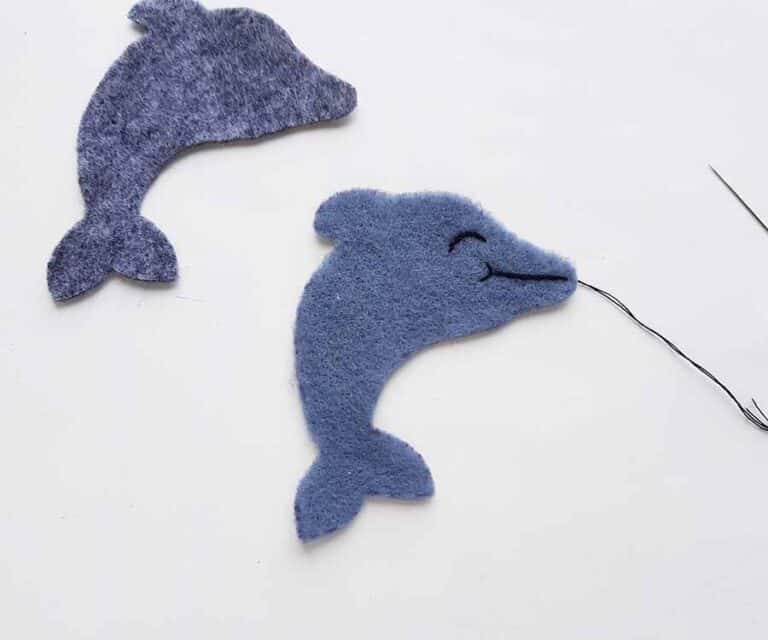 DIY Felt Dolphin With Free Template