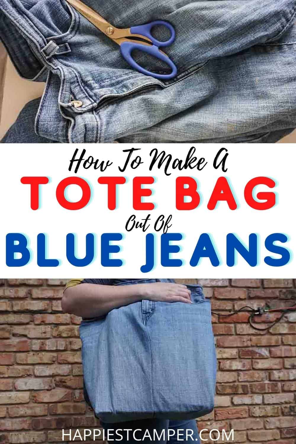 How To Make A Tote Bag Out Of Blue Jeans
