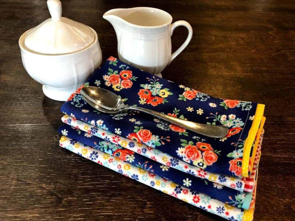 Sew Handmade Cloth Napkins - Happiest Camper