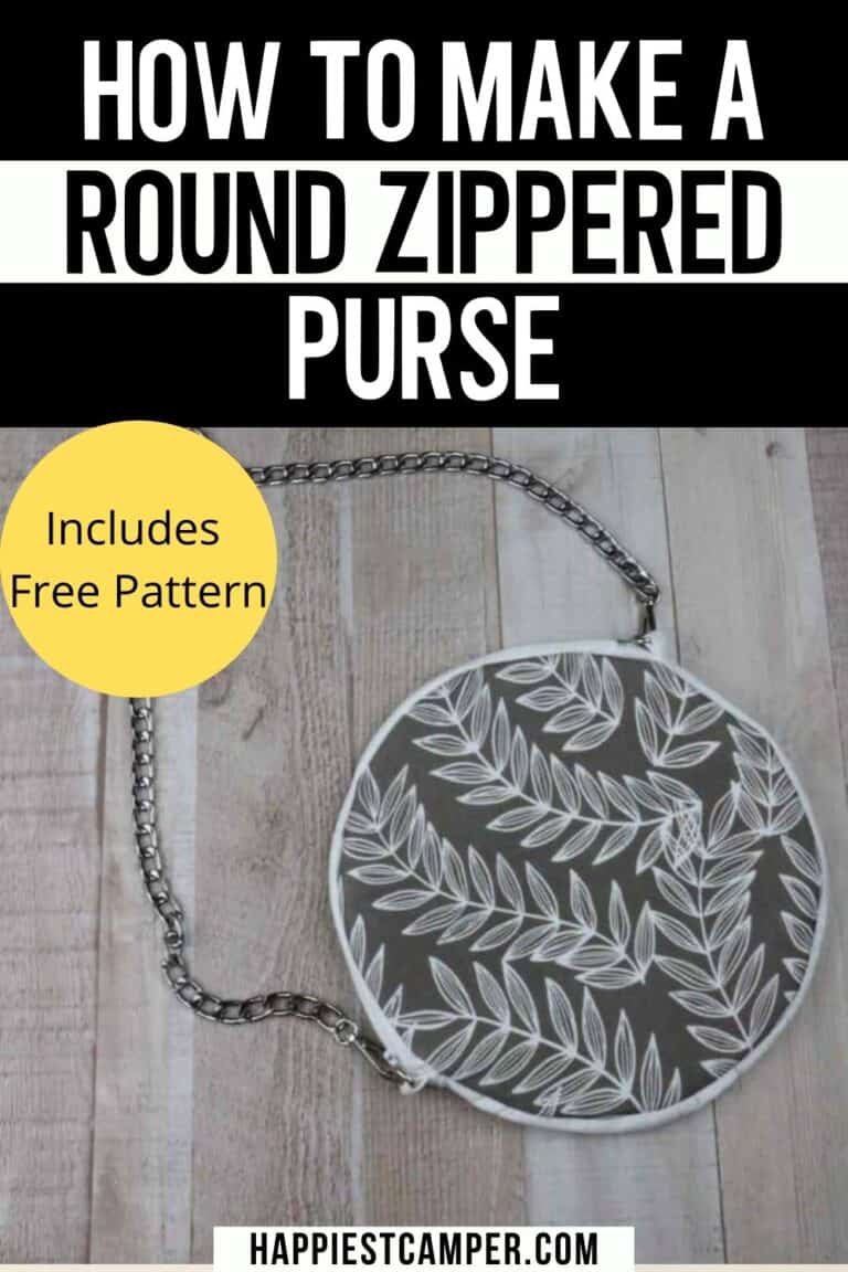 How To Make A Round Zippered Purse with Free Pattern