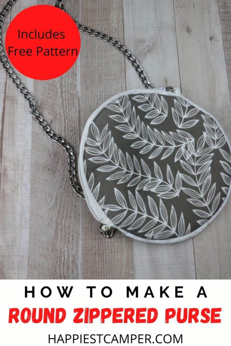 How To Make A Round Zippered Purse with Free Pattern