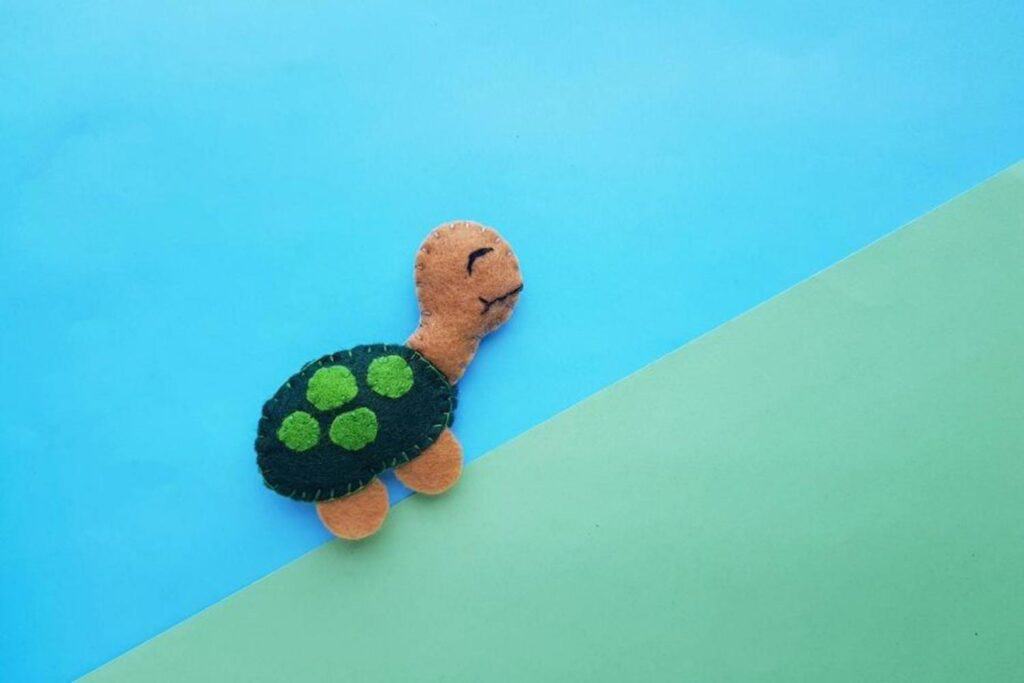 Easy Felt Turtle Baby Toy With Free Pattern