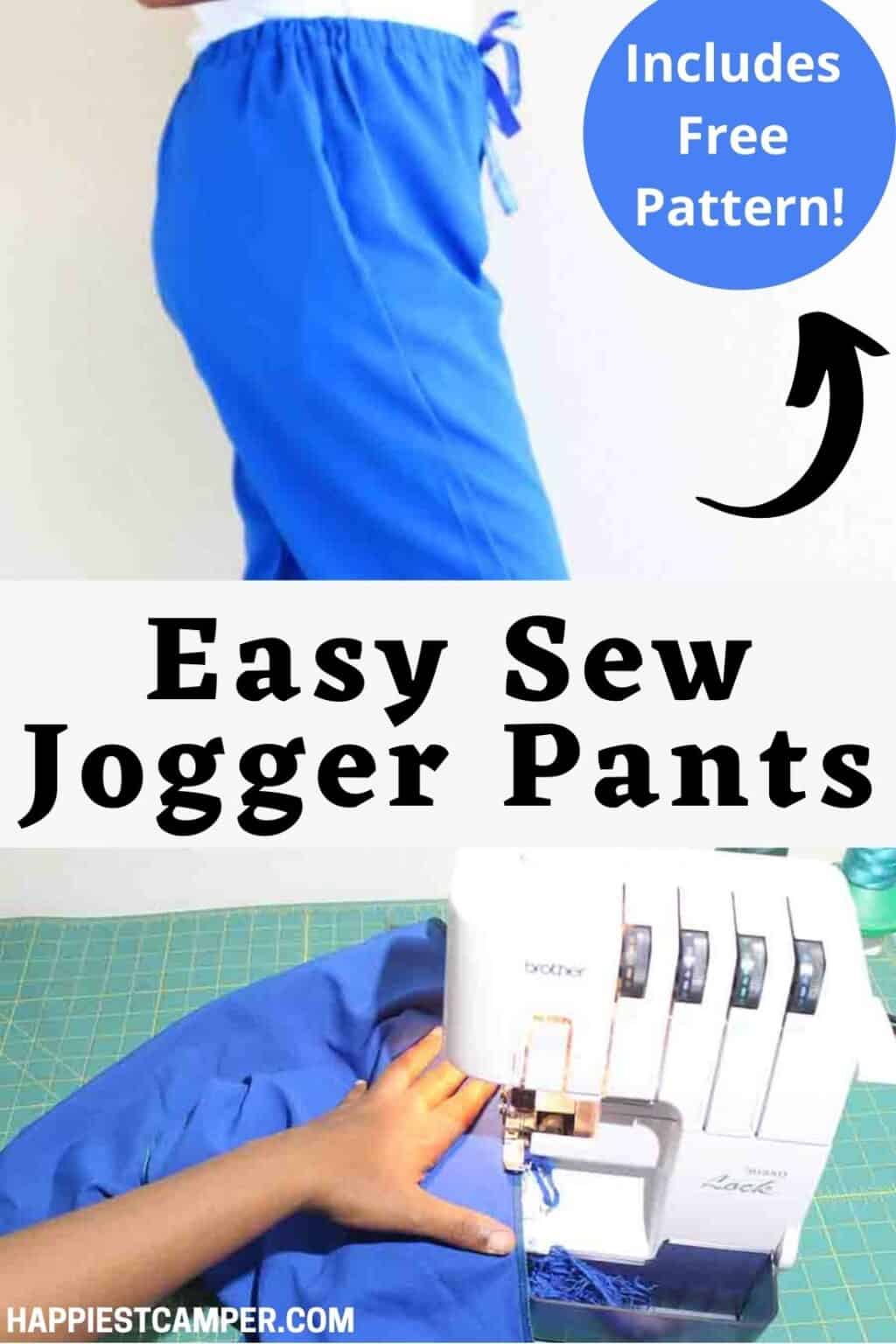 DIY Jogger Pants Sewing Tutorial With Free Jogger Pants Pattern