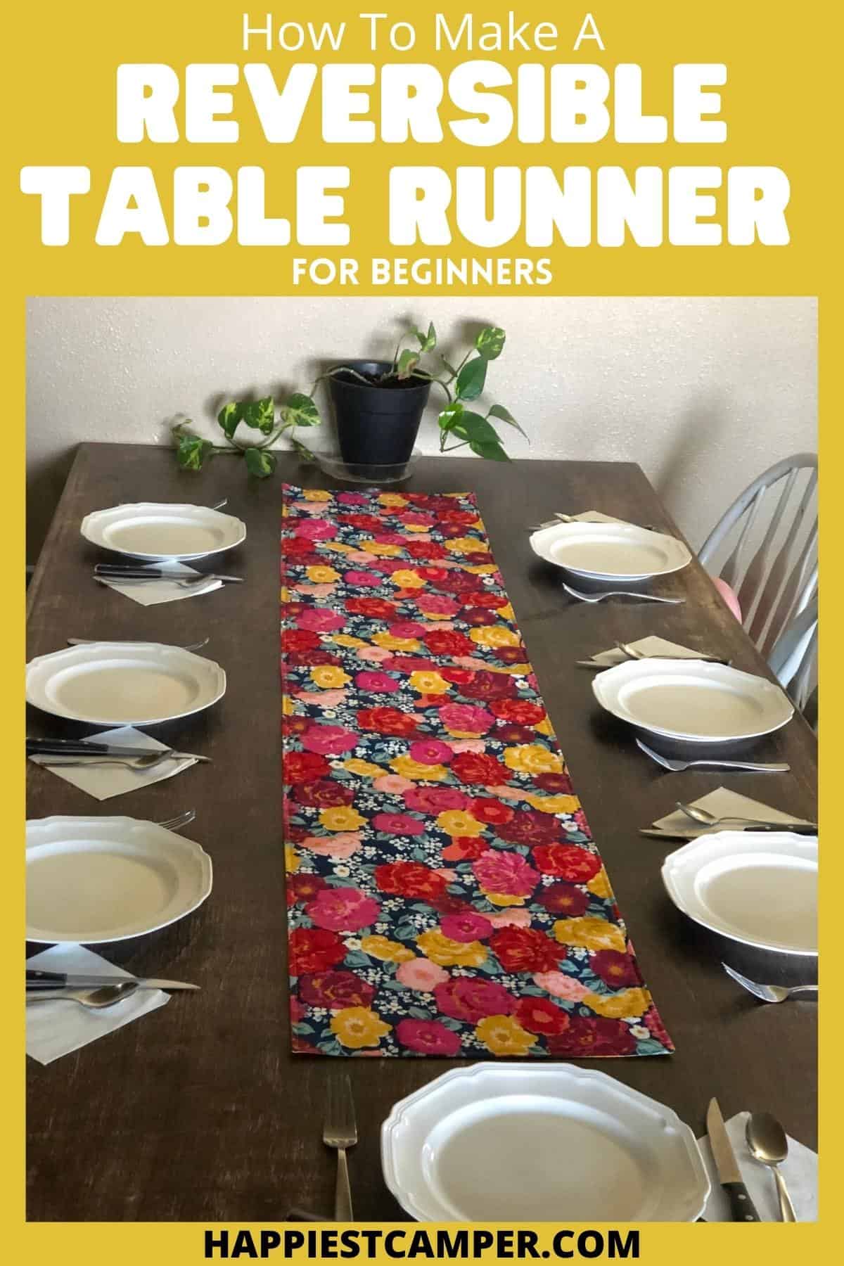 How To Make A Reversible Table Runner for Beginners