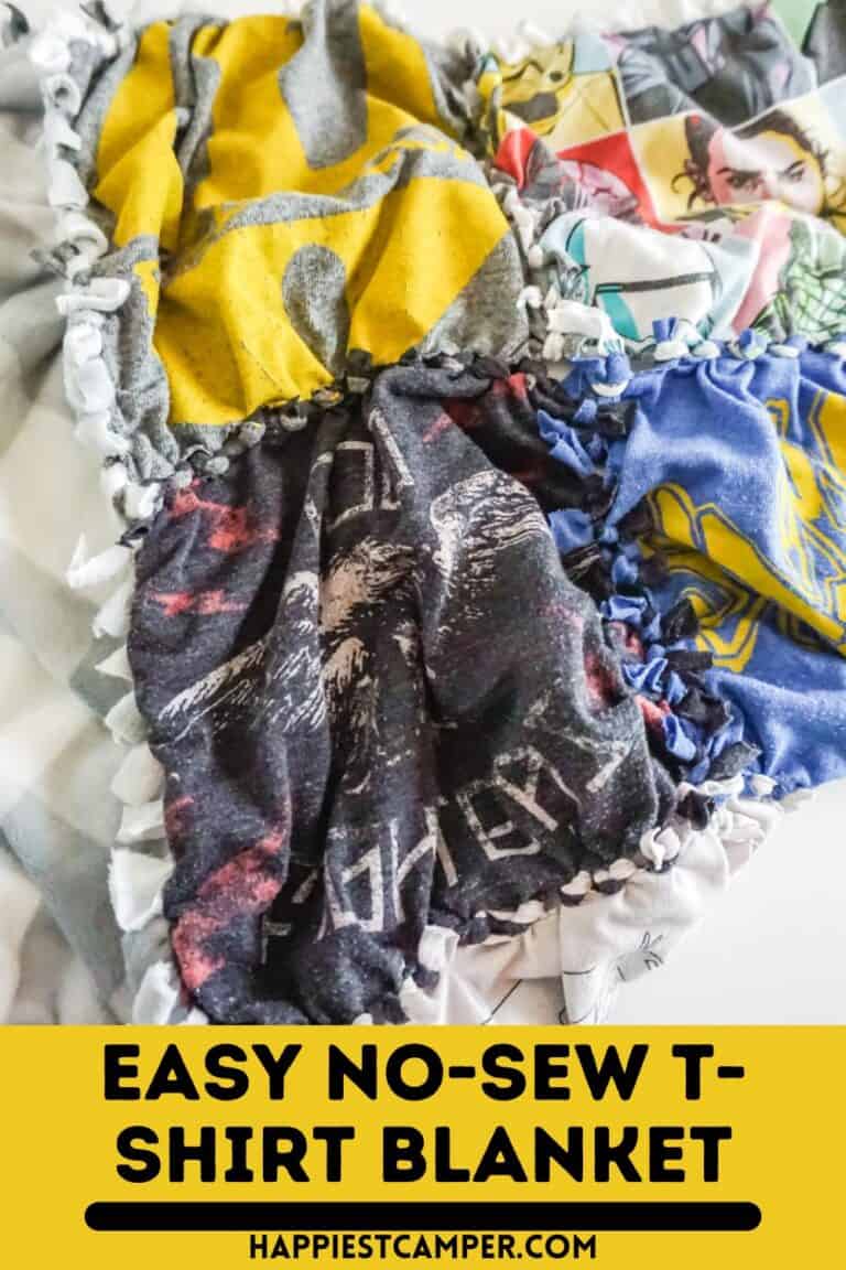 DIY T-Shirt Blanket No-Sew Project