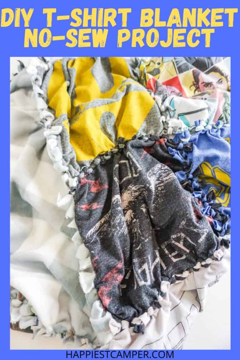 DIY T-Shirt Blanket No-Sew Project