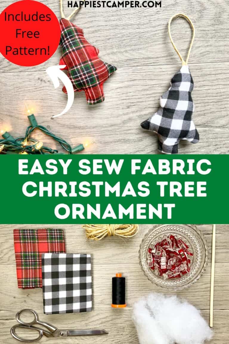 How To Make A Fabric Christmas Tree Ornament With Free Printable Pattern