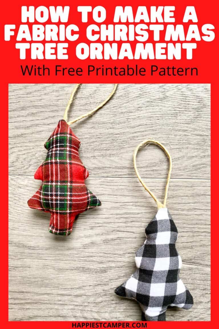 How To Make A Fabric Christmas Tree Ornament With Free Printable Pattern