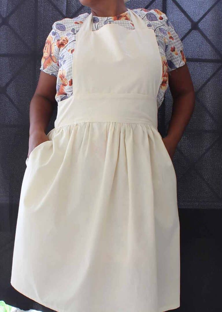 How To Make A Women's Apron With Pockets - Free Printable Pattern