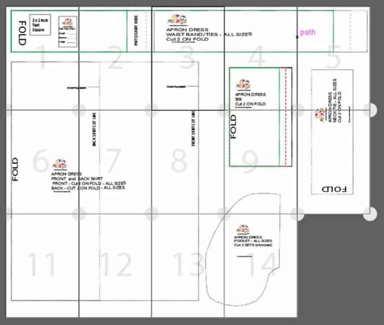 How To Make A Women's Apron With Pockets - Free Printable Pattern