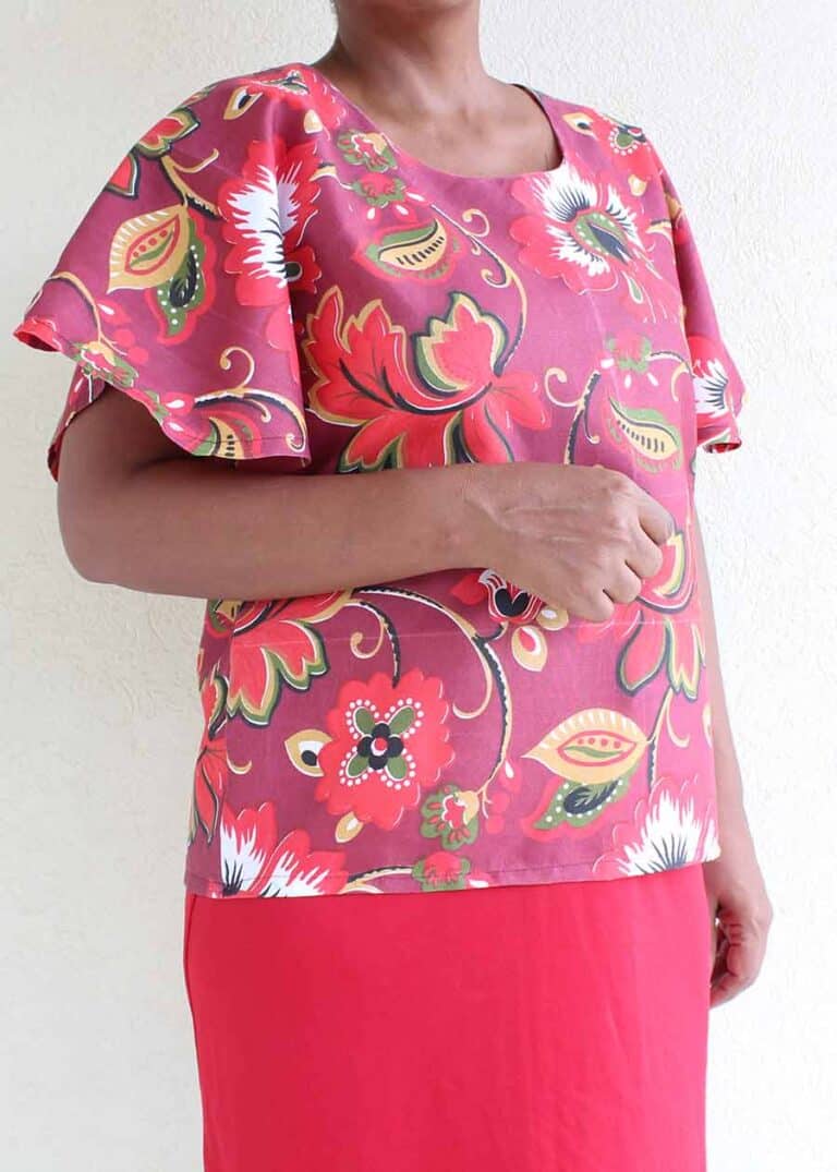 How To Sew A Butterfly Sleeve Top - Free Printable Pattern