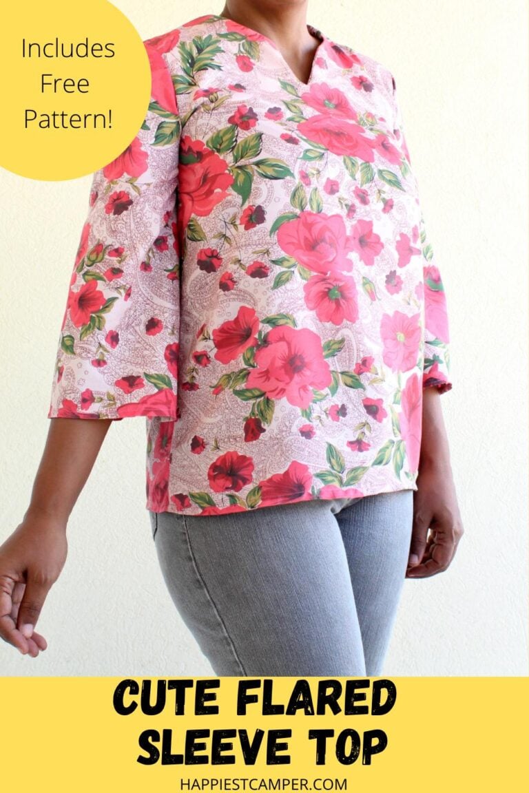 How To Make A Flared Sleeve Top With Free Printable Pattern
