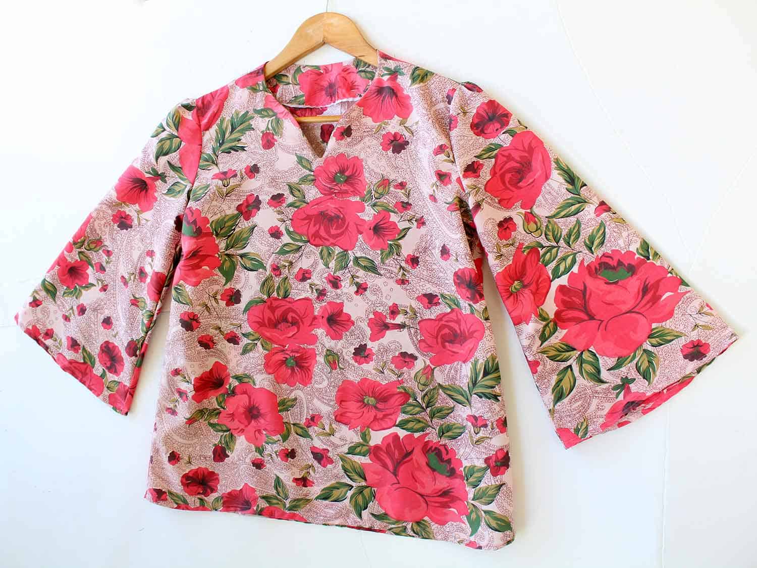 How To Make A Flared Sleeve Top With Free Printable Pattern