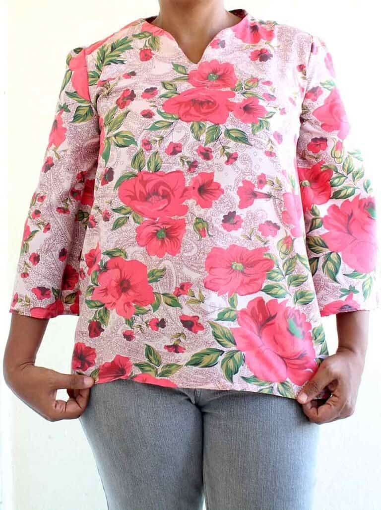 How To Make A Flared Sleeve Top With Free Printable Pattern