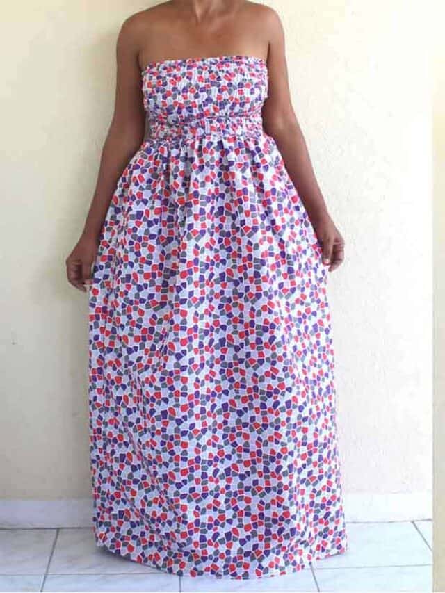How To Make A Shirred Maxi Dress With Free Pattern Story - Happiest Camper
