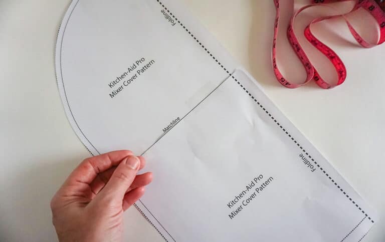 KitchenAid Professional Mixer Pattern to Make a Mixer Dust Cover