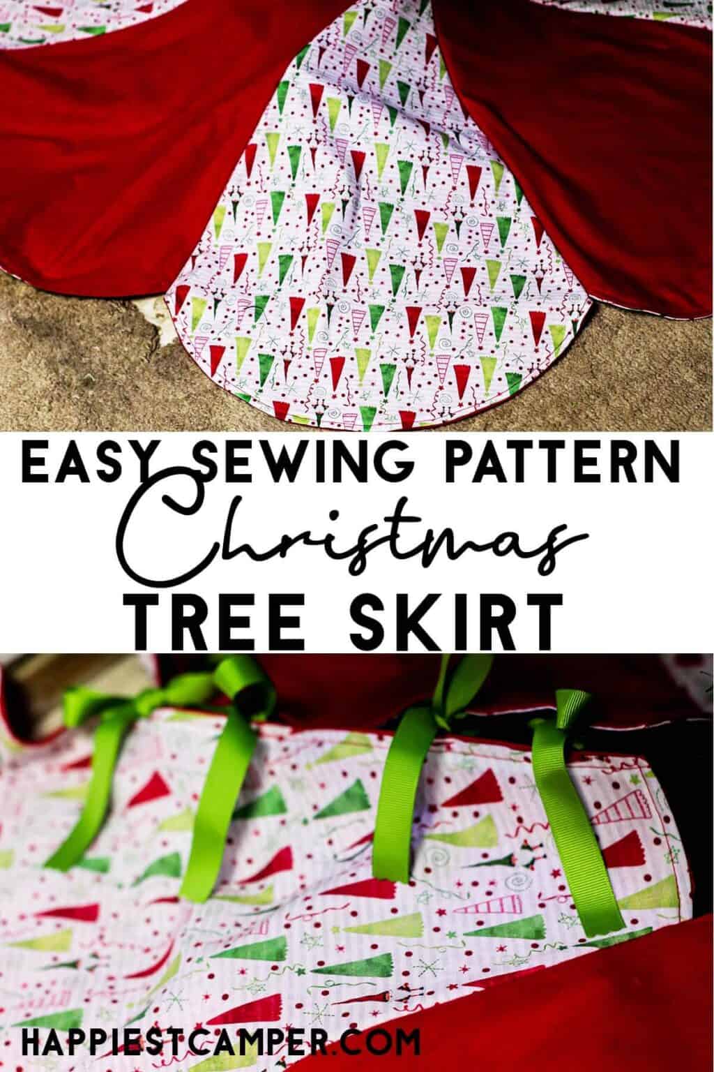 How to Make a Christmas Tree Skirt with Pattern